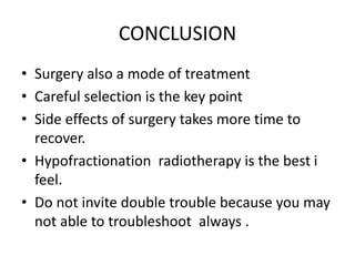 PROSTATE CANCER POST OP RADIOTHERAPY | PPT