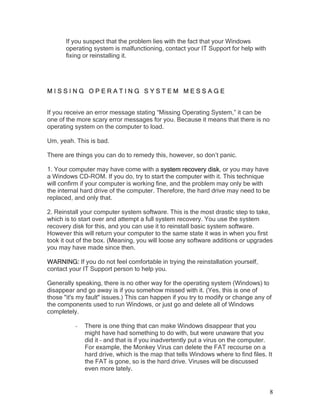 Troubleshooting Your PC (From MedRule Business Solutions) | PDF