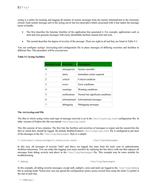 Trouble shoot with linux syslog | PDF | Operating Systems | Computer Software and Applications