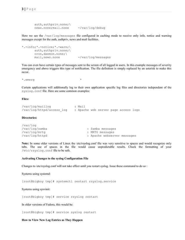 Trouble shoot with linux syslog | PDF | Operating Systems | Computer Software and Applications