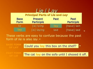 Troublesome verbs | PPT