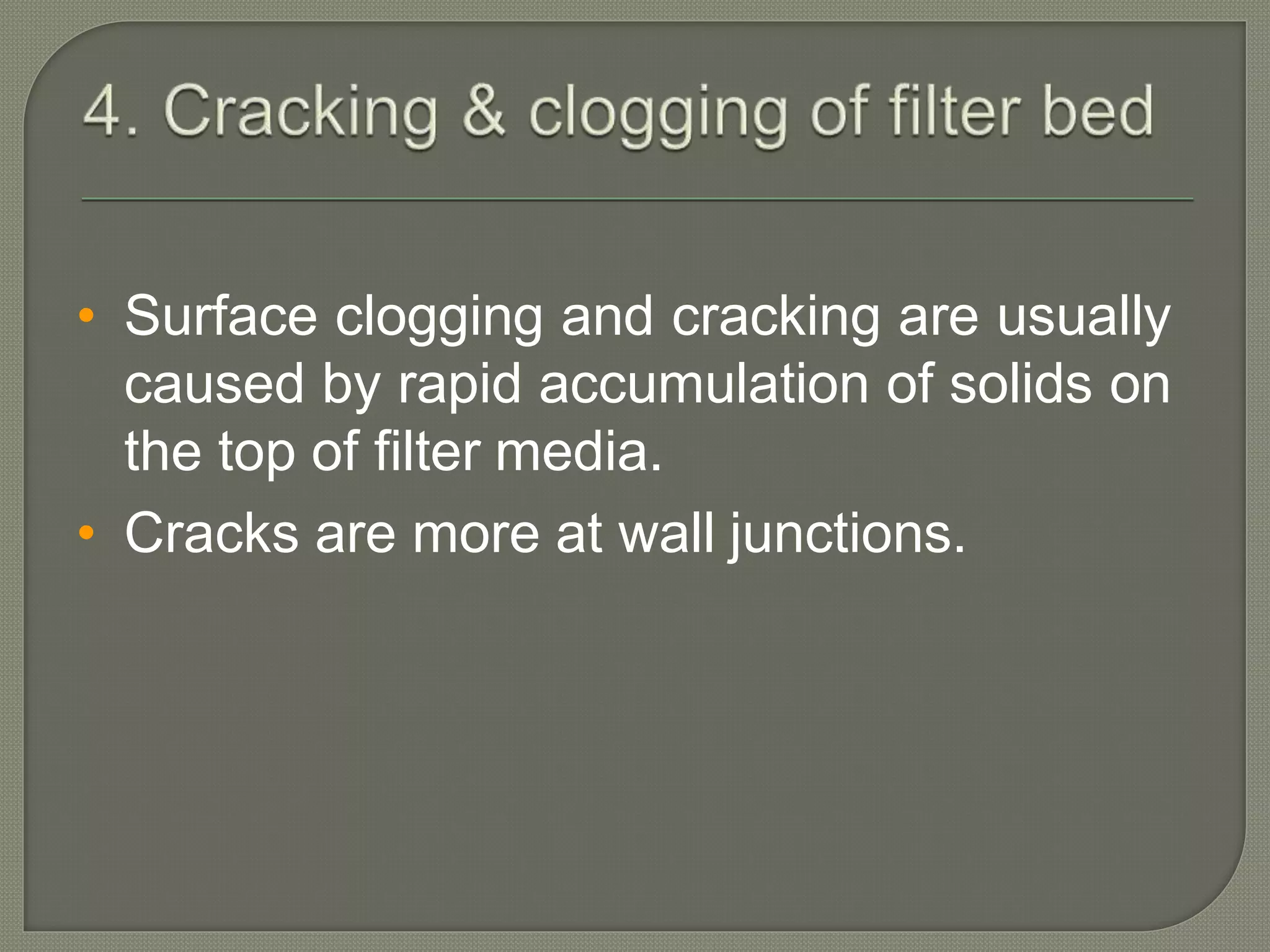 Troubules in rapid sand filters | PPTX