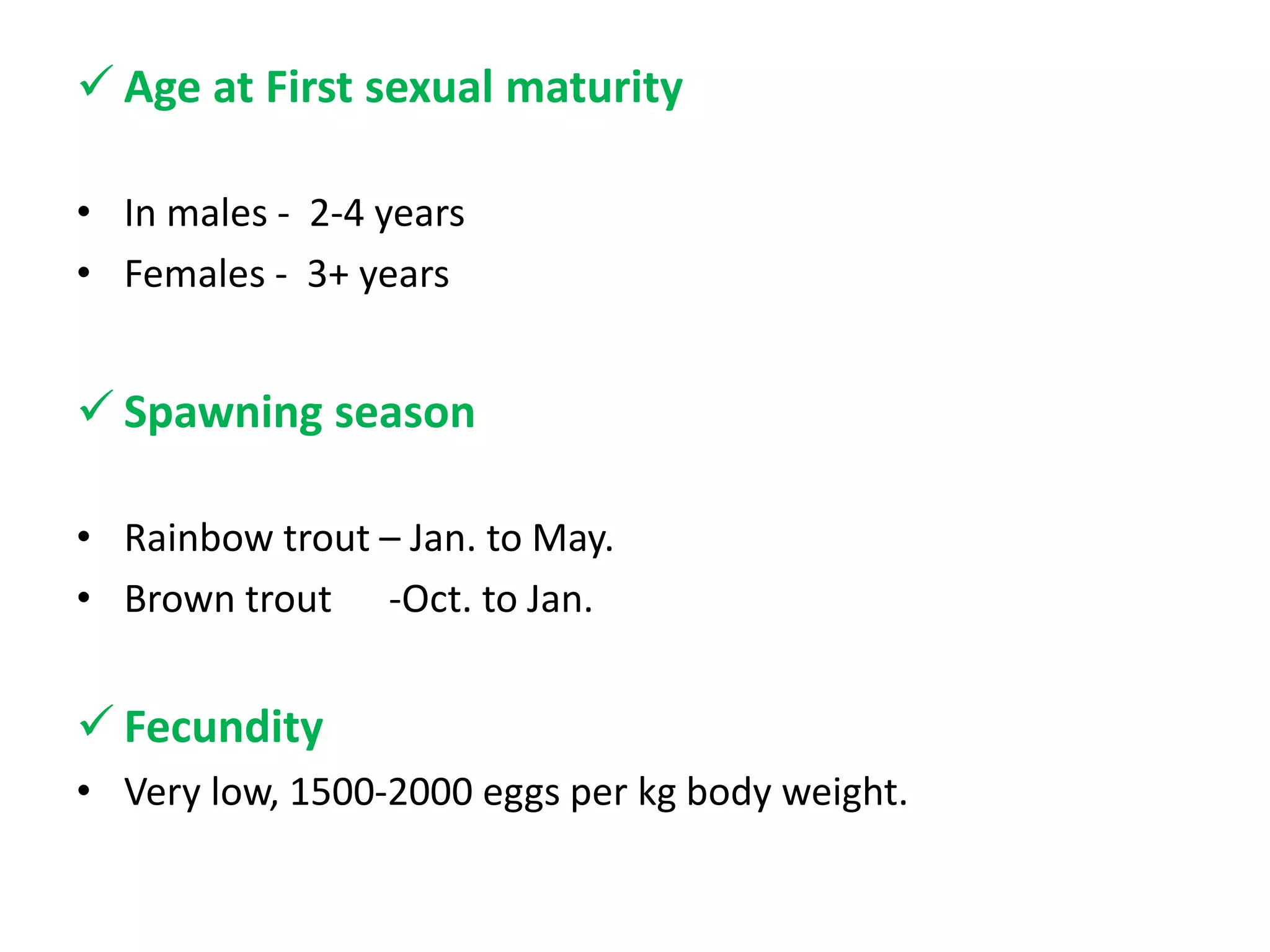 Hatchery management of Trout & present status in india ,ritesh | PPTX