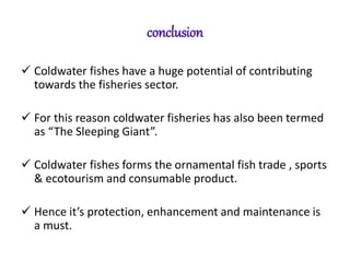 Hatchery management of Trout & present status in india ,ritesh | PPTX