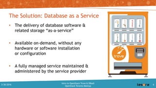Introduction to OpenStack Trove & Database as a Service | PPTX