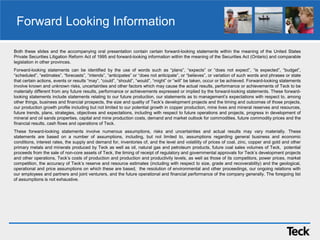 Teck Resources Overview & Strategy | PPT