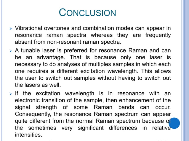 Resonance Raman Spectroscopy | PPTX | Chemistry | Science