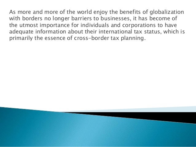 What Is Cross-Border Tax Planning? | PPT