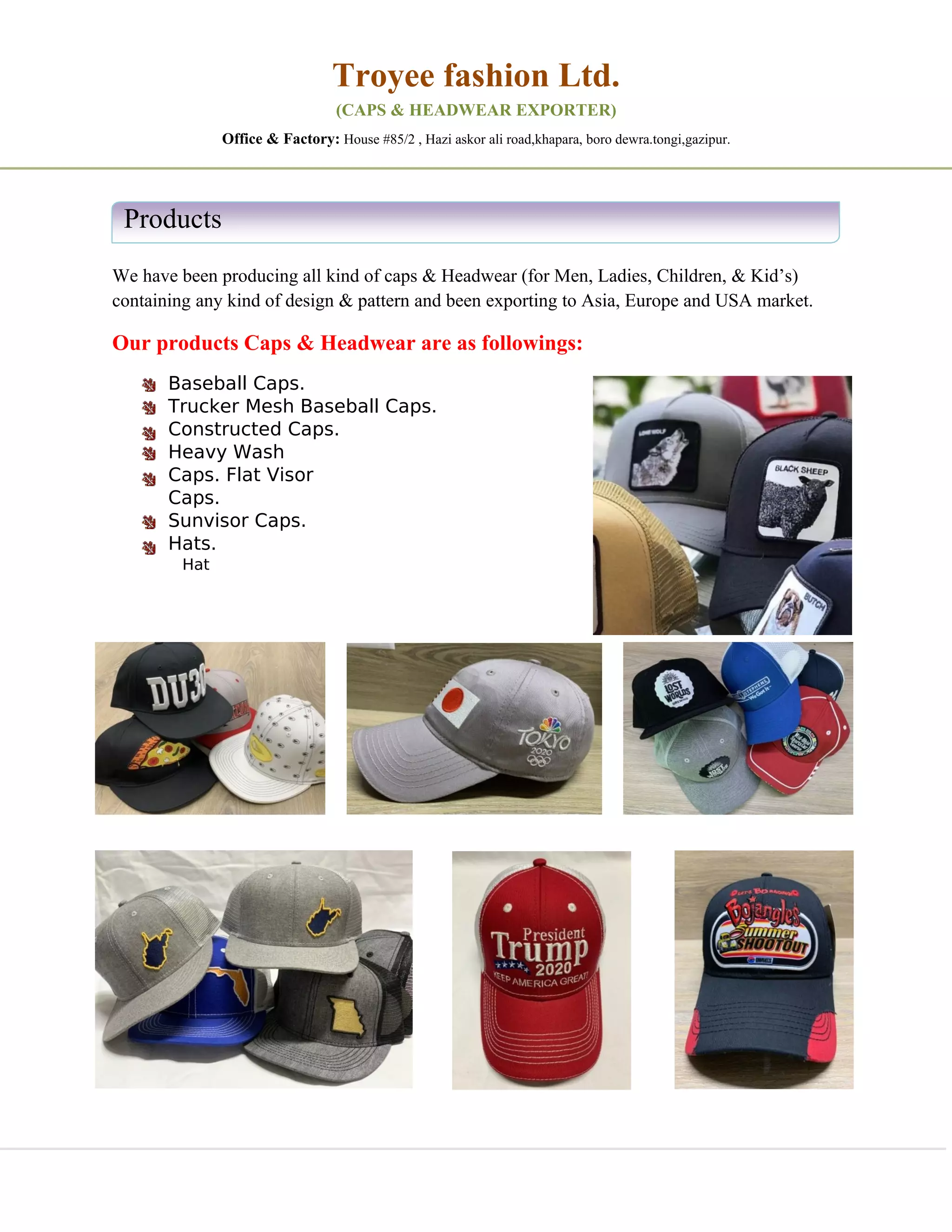 factory profile of troyee fashion | PDF