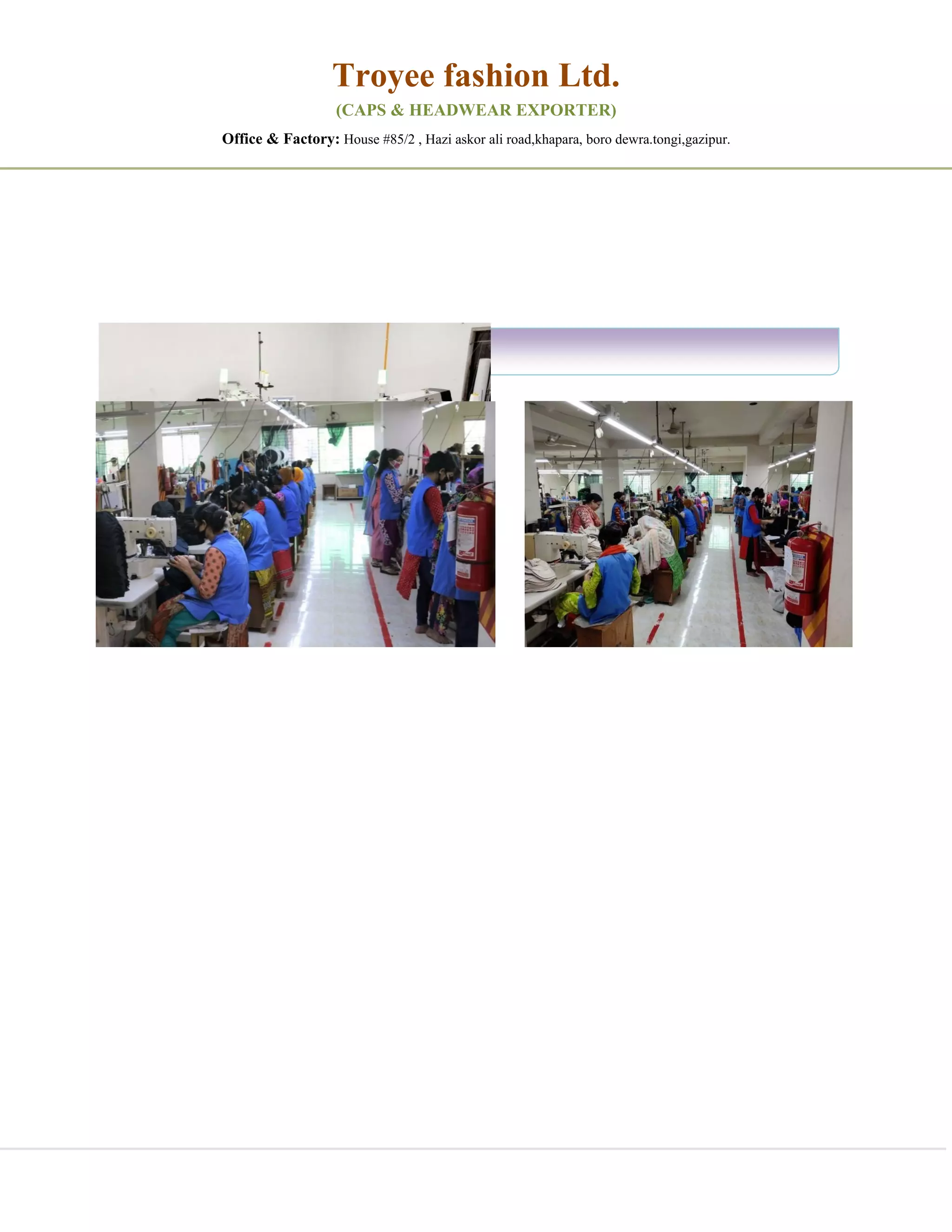 factory profile of troyee fashion | PDF