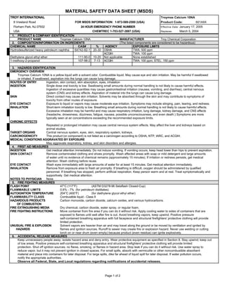 Additive Troymax Calcium 10NA-i Data sheet | PDF