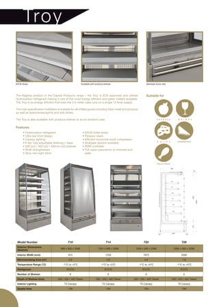 Capital Cooling: Troy Multideck Display Chillers | PDF