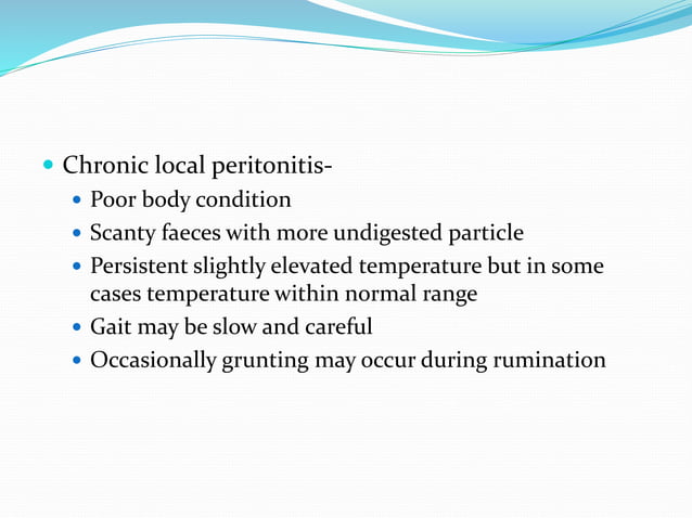 Traumatic reticuloperitonitis , traumatic pericarditis | PPTX