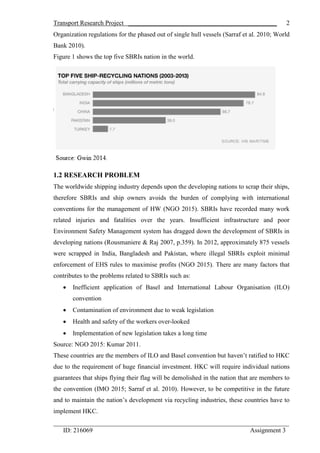 Transport Research Project Final Report | PDF