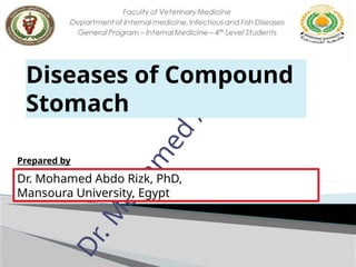 Traumatic reticuloperitonitis in ruminants | PPTX