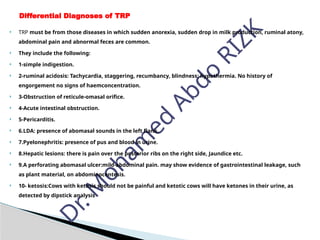 Traumatic reticuloperitonitis in ruminants | PPT