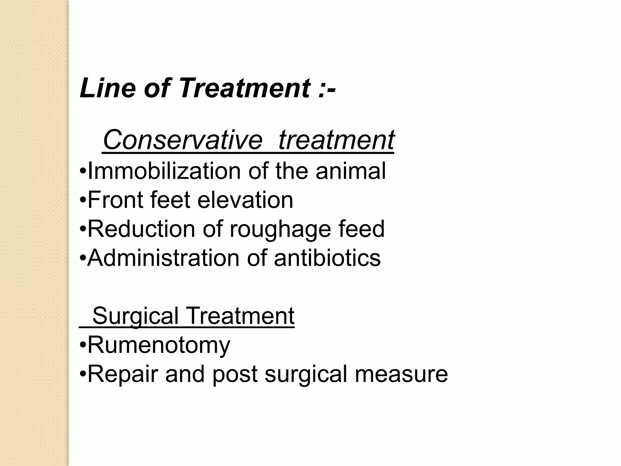 Traumatic Reticuloperitonitis veterinary | PPTX