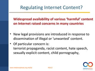 Snezana Trpevska - Content Regulation and Censorship – What is the ...