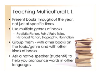 TRRC Presentation - Multicultural Children's Literature | PPT