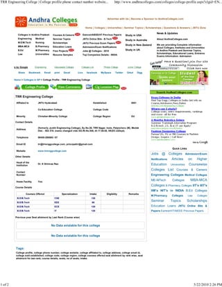 Trr Engineering College | PDF