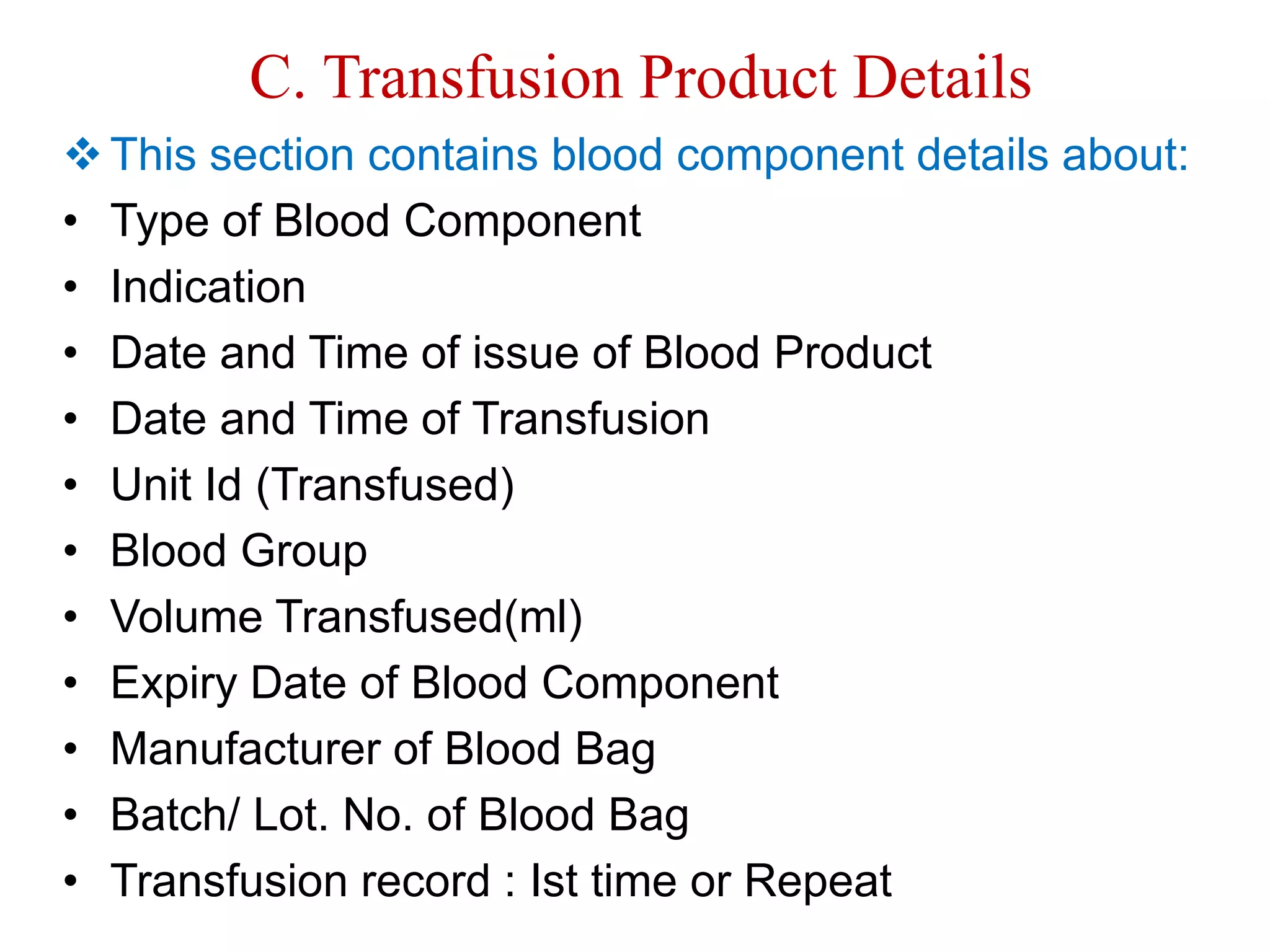 Transfusion reactions and blood products | PPTX