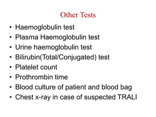 Transfusion reactions and blood products | PPTX