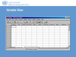 Training in basic drug abuse data management and analysis | PPTX