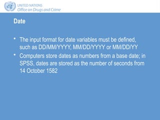 Training in basic drug abuse data management and analysis | PPTX