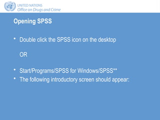 Training in basic drug abuse data management and analysis | PPTX