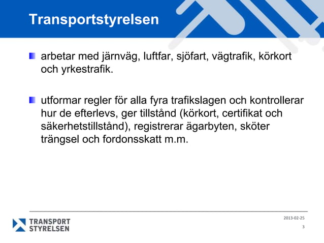 (SIK) Transportstyrelsen | PPT