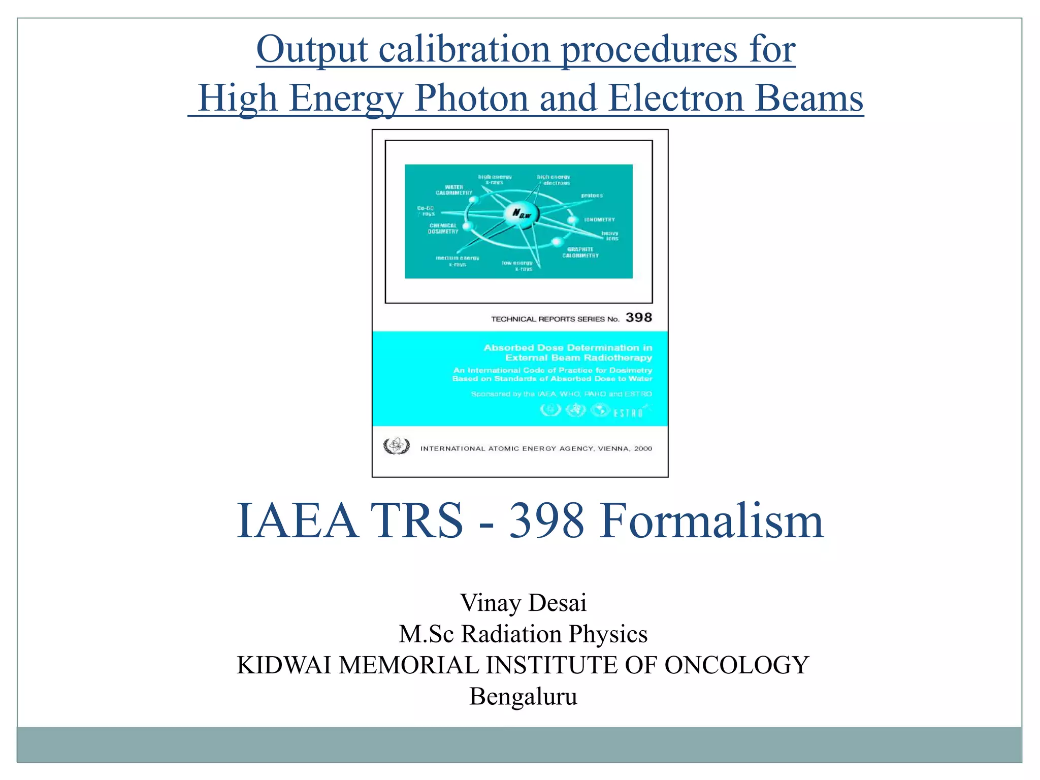 TRS 398 (Technical Report Series) | PPTX