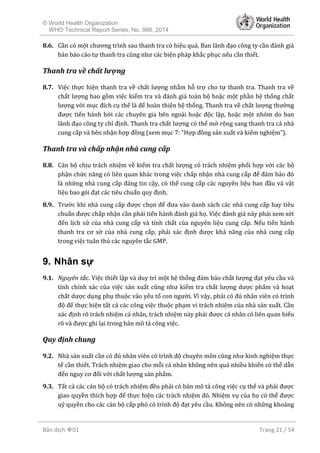 Trs 986 (2014) phụ lục 2 - who gmp cho dược phẩm - nguyên tắc cơ bản | PDF