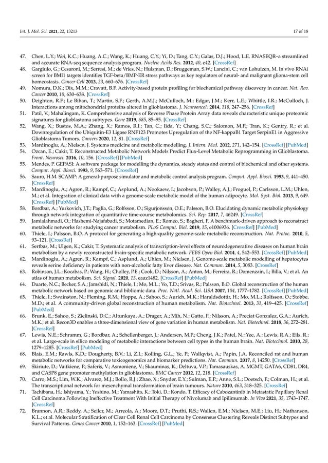 Systems Biology Approaches to Decipher the Underlying Molecular Mechanisms of Glioblastoma ...