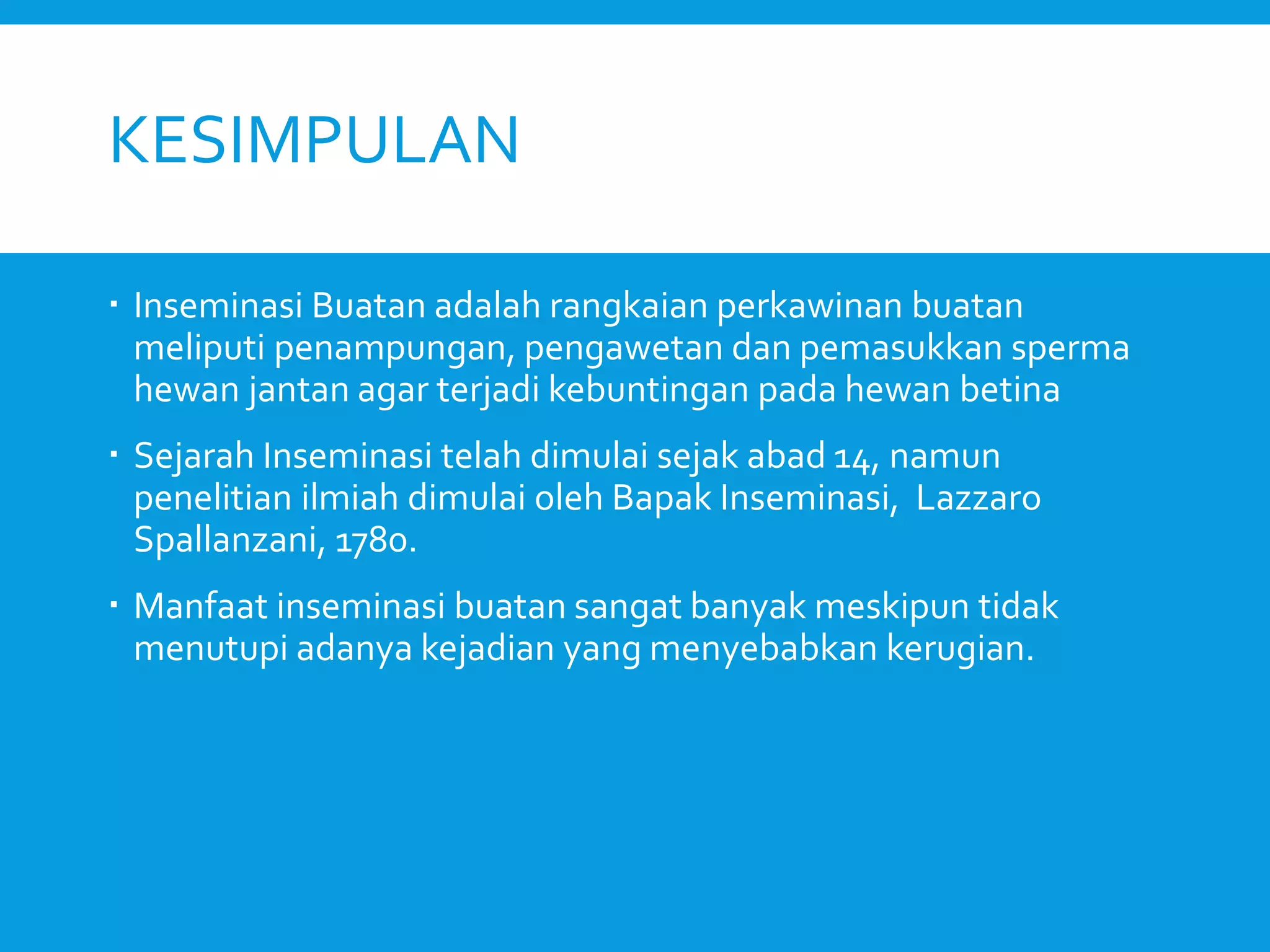 Sejarah Singkat Inseminasi Buatan pada Ternak | PDF