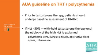 Testosterone therapy and Polycythemia | PPT