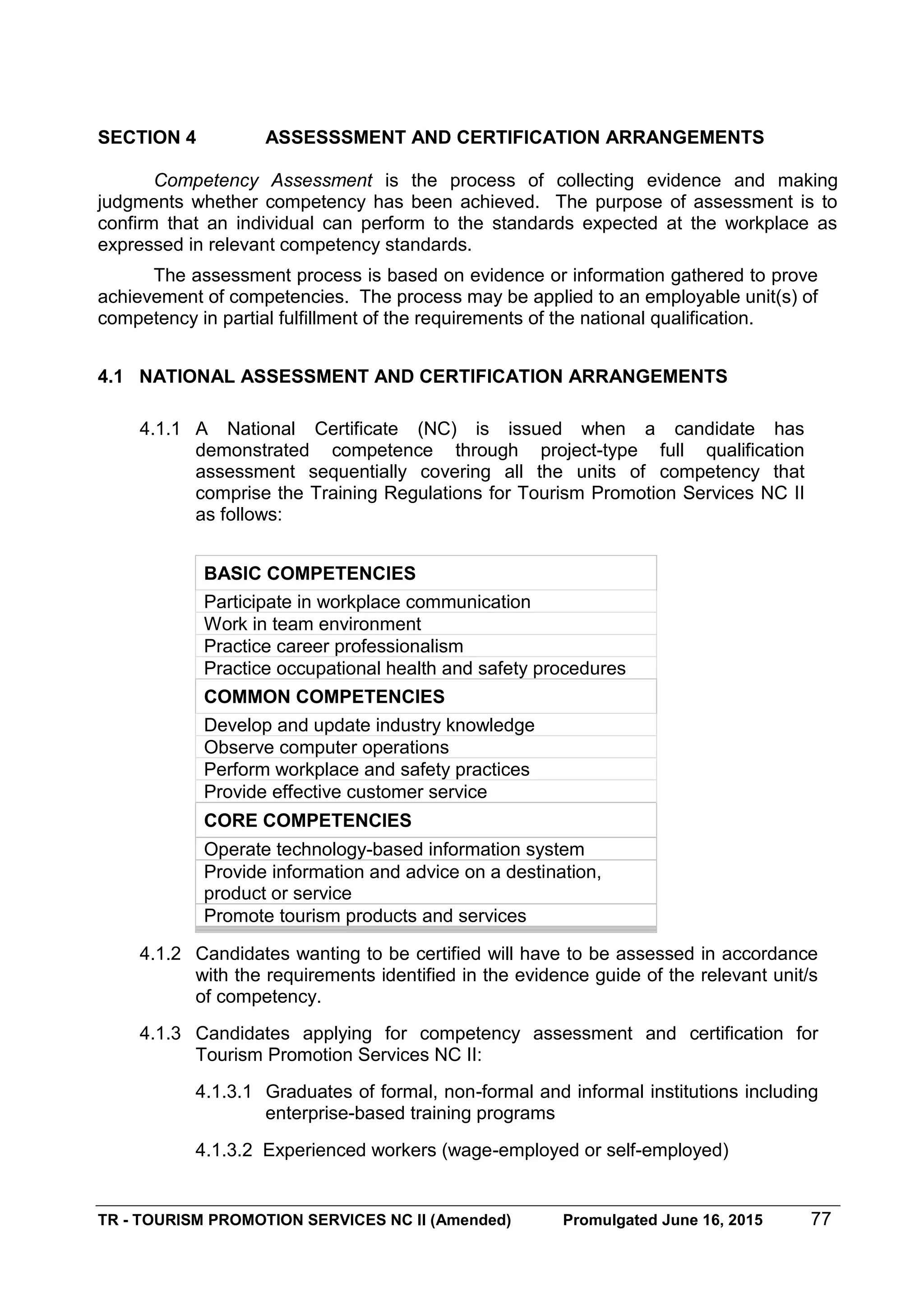 Tourism Promotion Services NC-II | PDF