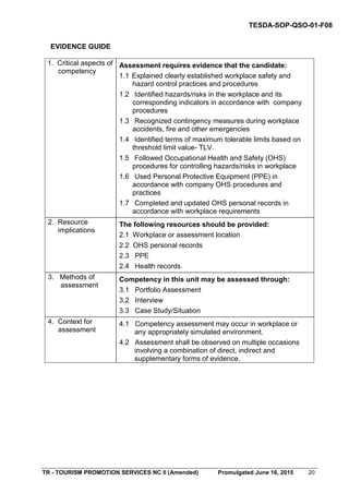 Tourism Promotion Services NC-II | PDF