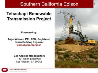 Tehachapi Renewable Transmission Project | PPTX