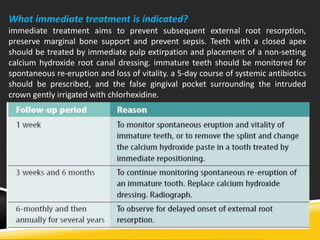 Trauma to an immature incisor | PPTX