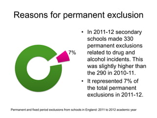 Truancy and exclusion in 2011 12 | PPT