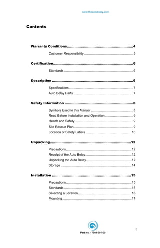 Trublue autobelay-operators-manual | PDF
