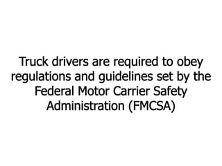 Truck Driver Responsibilities | PDF