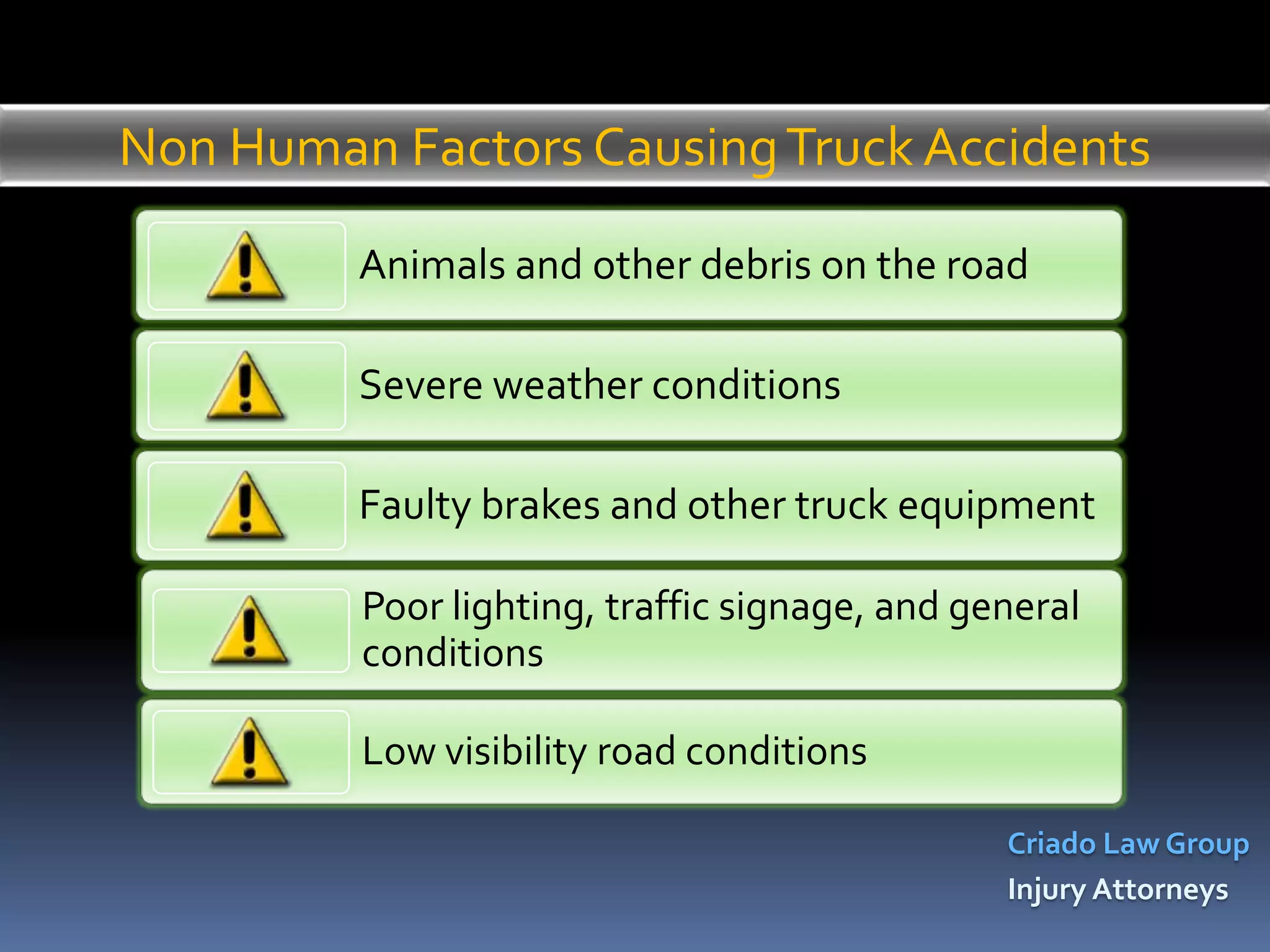 Trucking accidents ppt for clg | PPT