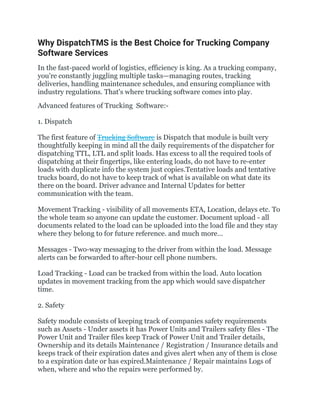 -Trucking Company Software Services.docx