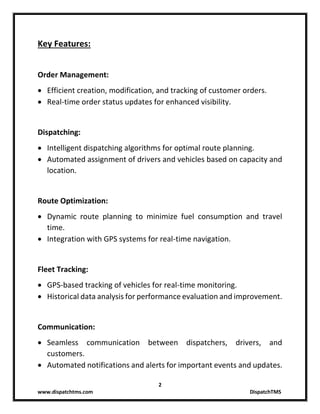 Trucking Management System - DispatchTMS | DOCX