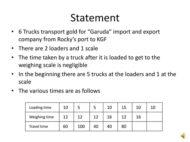 Truck loading problem | PPTX
