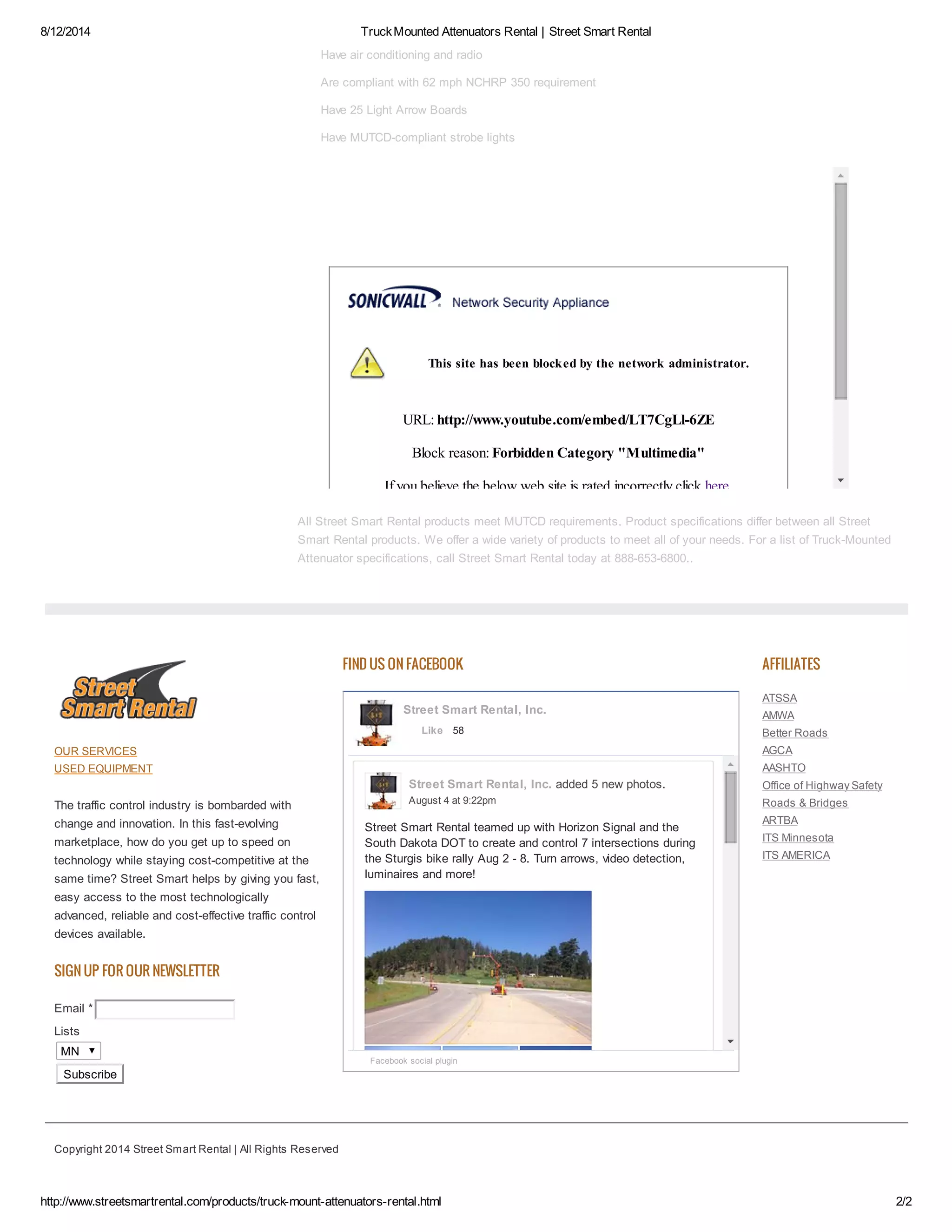 Truck mounted attenuators - streetsmartrental.com