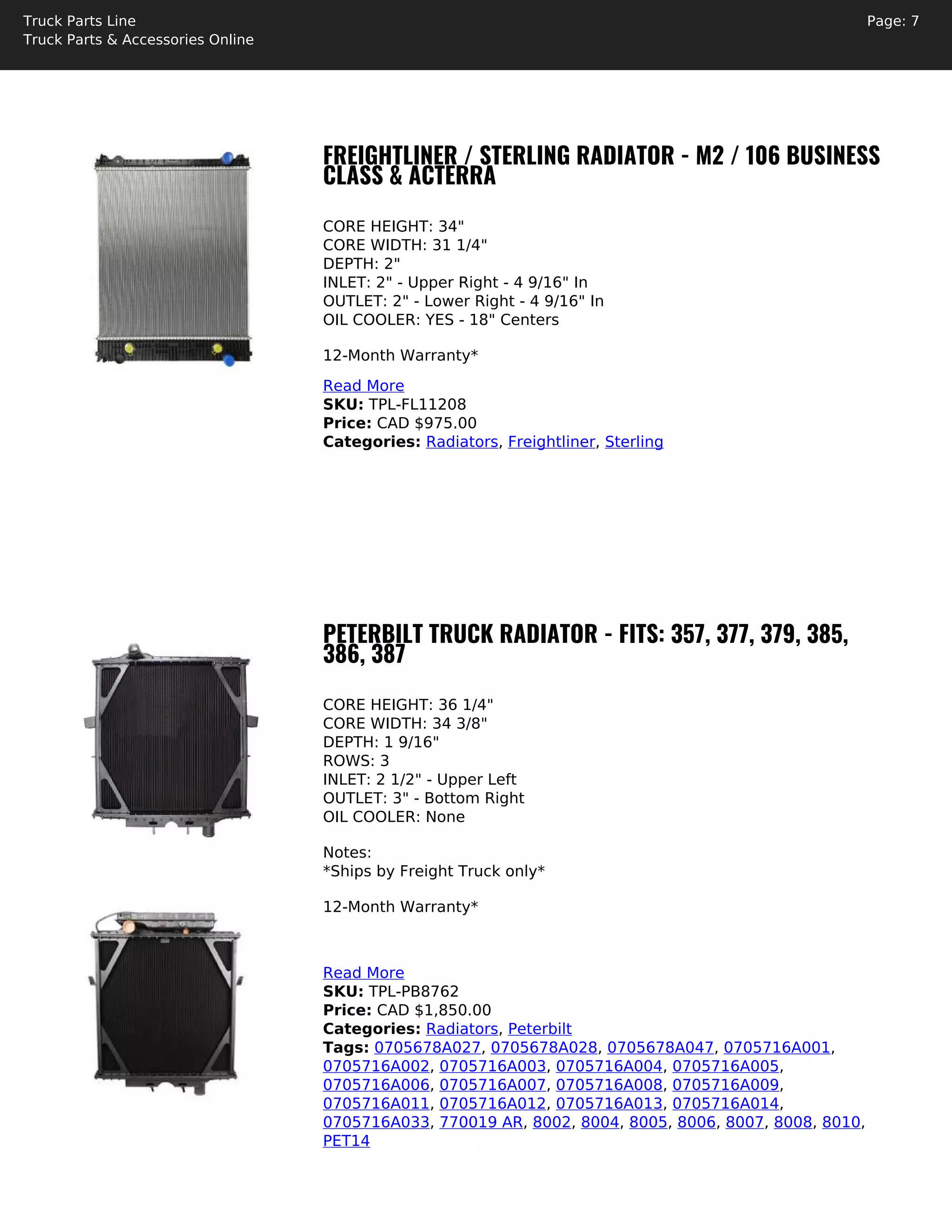 TRUCK PARTS LINE | PDF | Commercial Trucks | Auto Body Styles