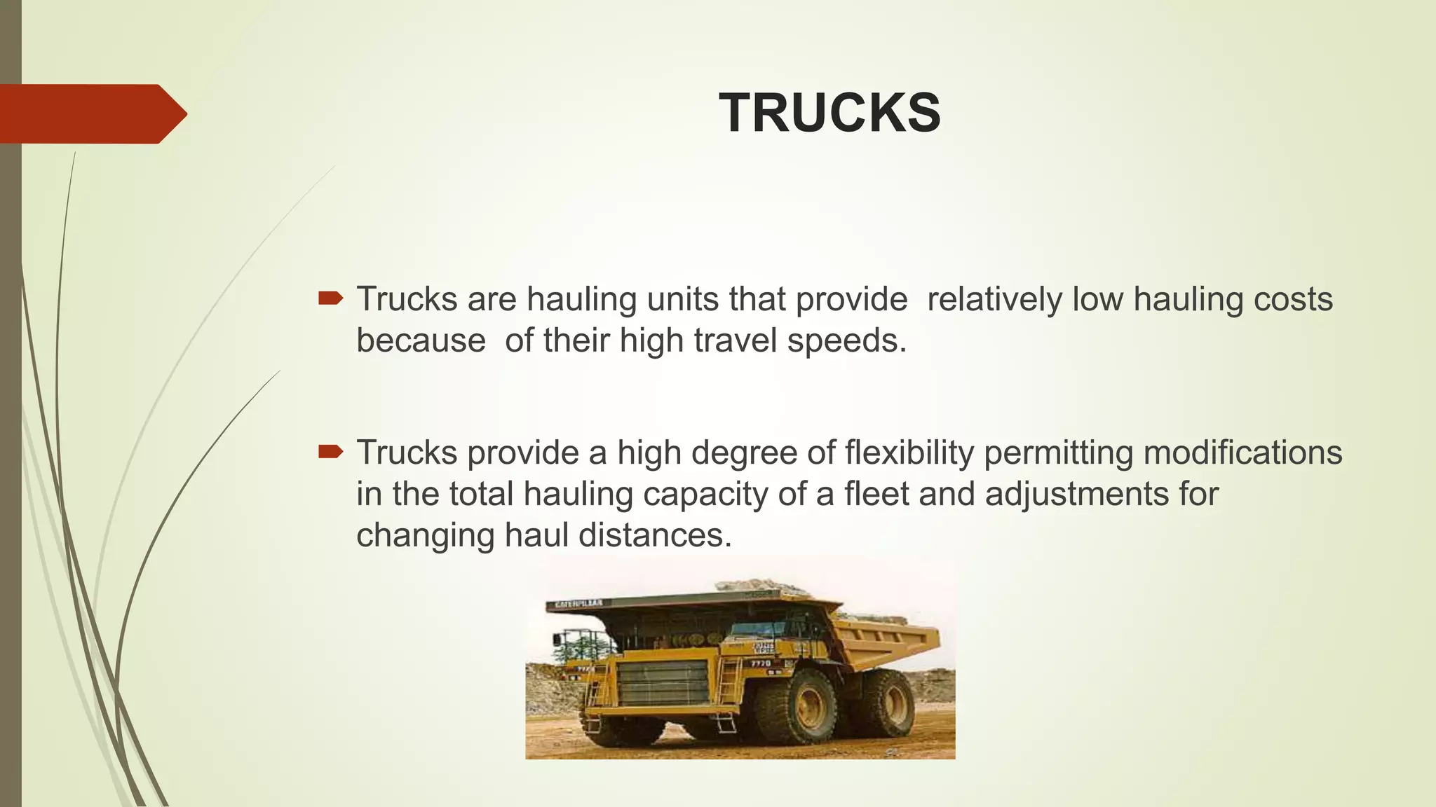 Trucks and Hauling Equipment | PPTX
