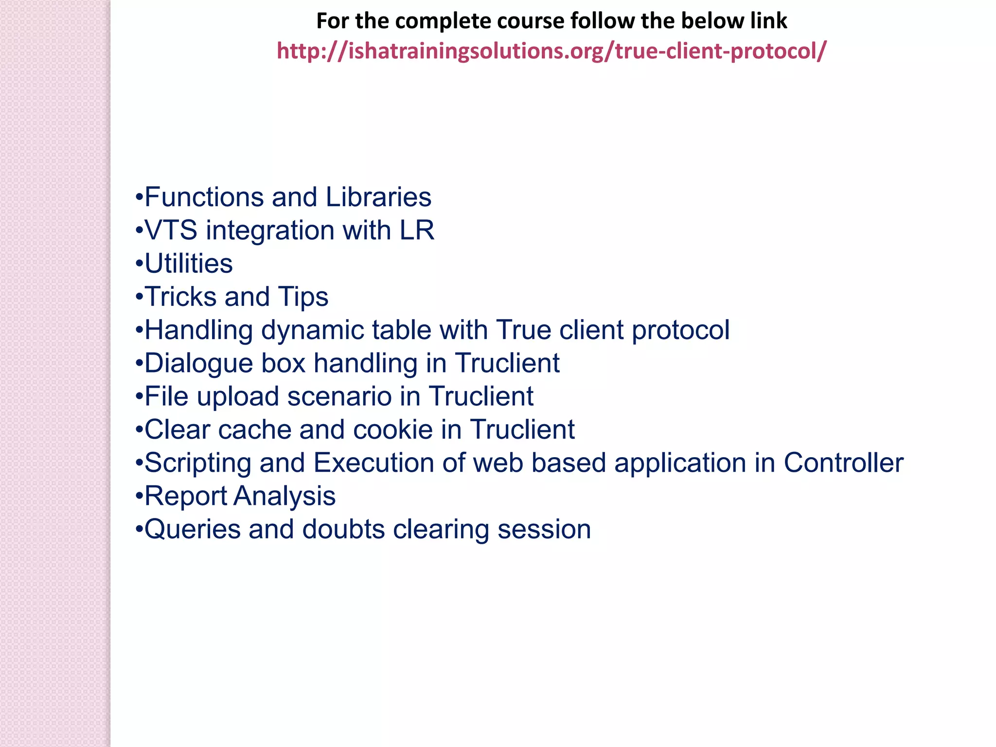 TruClient Protocol Using LoadRunner | PPTX